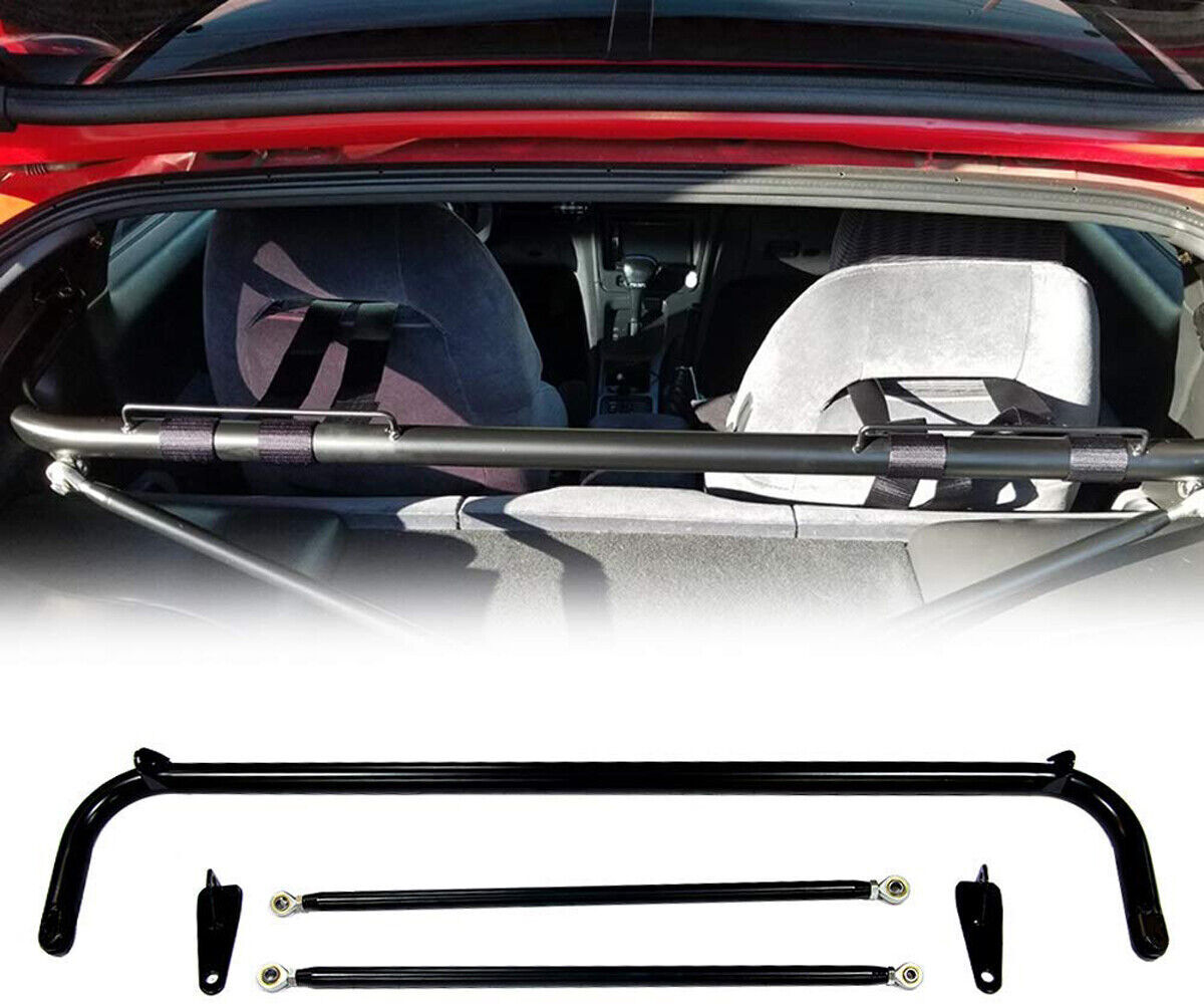 Racing Safety Seat Belt Roll Harness Bar Rod Universal 48-1/4" Black ...