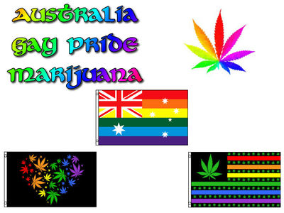 3x5 ft Wholesale Lot Australia Weed Marijuana Gay Pride Set Flags Flag ...