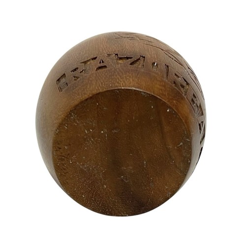 Vintage Hand Carved Wooden Rum Cup Arkansas Razorbacks Folk Art 5” Tiki ...