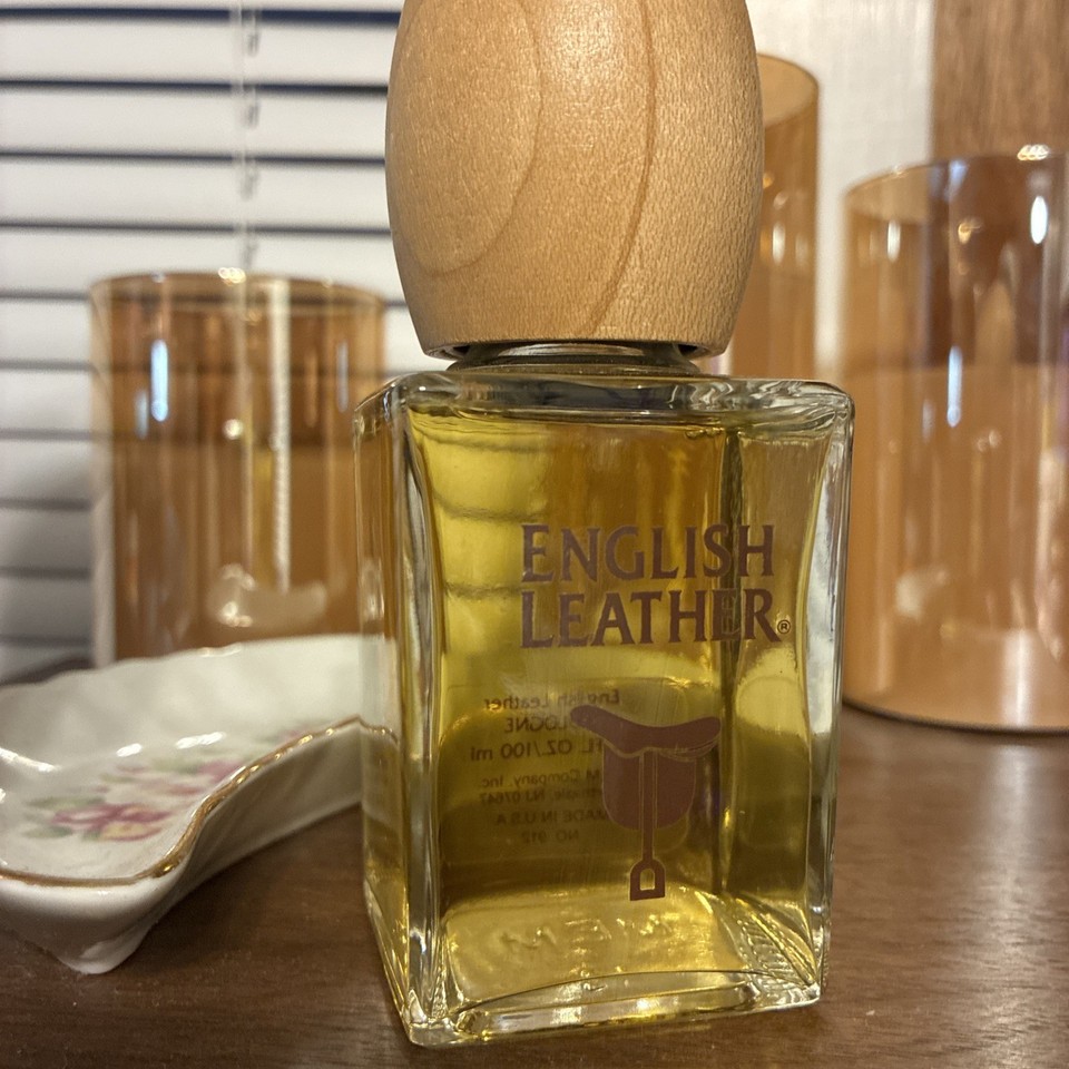 English Leather Cologne Splash Men, 3.4oz with Wooden Cap, OG 80s ...