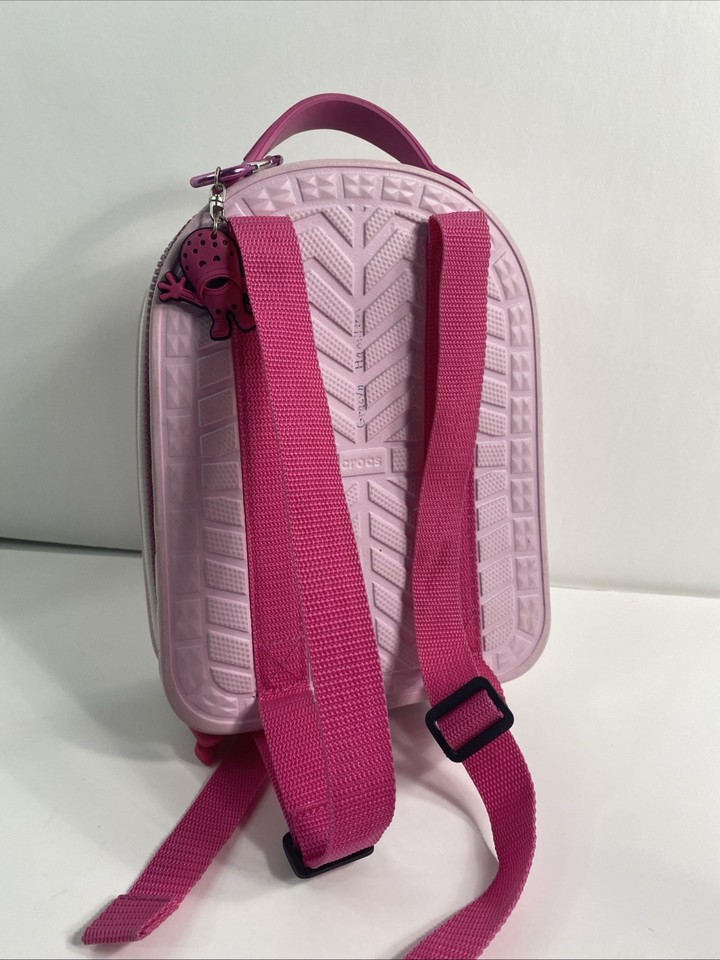 Crocs Light Purple Girls Mini Rubber Zipper Backpack with Pink Straps ...