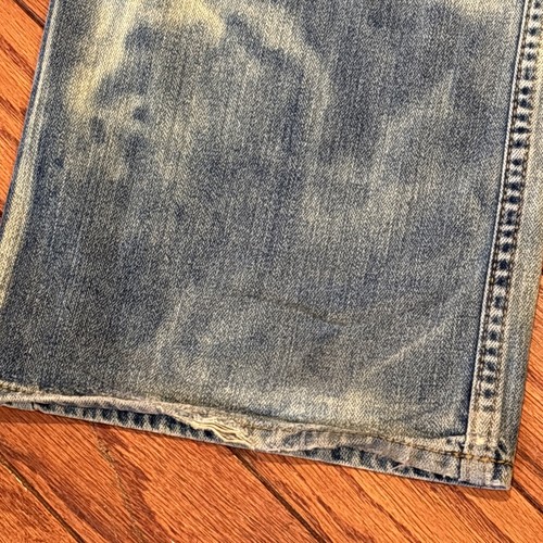 Perry Ellis Jeans Mens 34x30 Straight Leg Denim 100% Cotton Bleach Wave ...