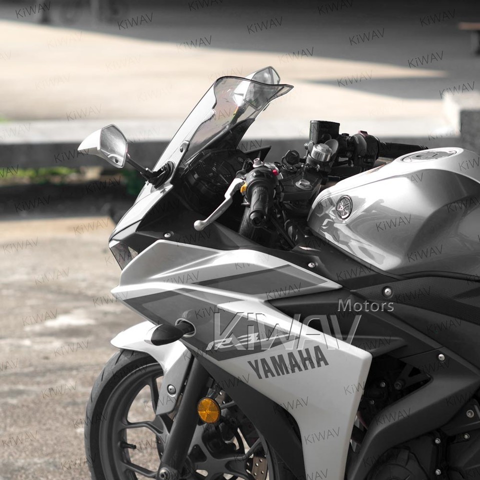 Fairing mirrors silver FIN style wider convex fits SUZUKI Bandit ...