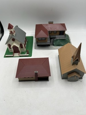 HO Scale Building Lot Churches & House Structures Plastic Model ...