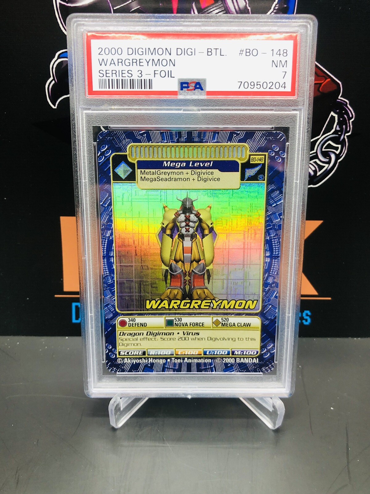HOLY GRAIL WARGREYMON Digi-Battle Card Series 3 BO-148 Holo Foil ...