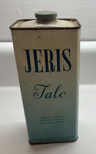 Vintage Jeris Talc powder Tin Container for display | eBay