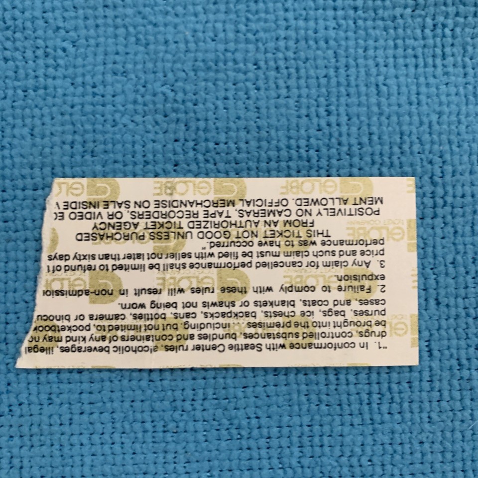 1983 Moody Blues Ticket Stub, Seattle Center Coliseum, Seattle ...