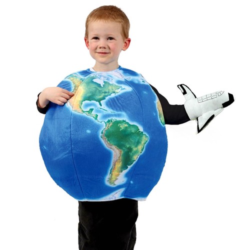 Earth in Space Globe Costume Child World Geography Book Week Plane Hand ...