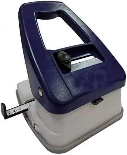 Versatile 3-in-1 ID Badge Punch with Adjustable Guide – Compact Blue ...
