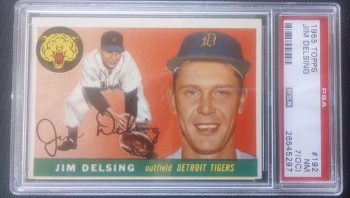 1955 Topps Baseball #192 Jim Delsing Detroit Tigers PSA 7NM | eBay