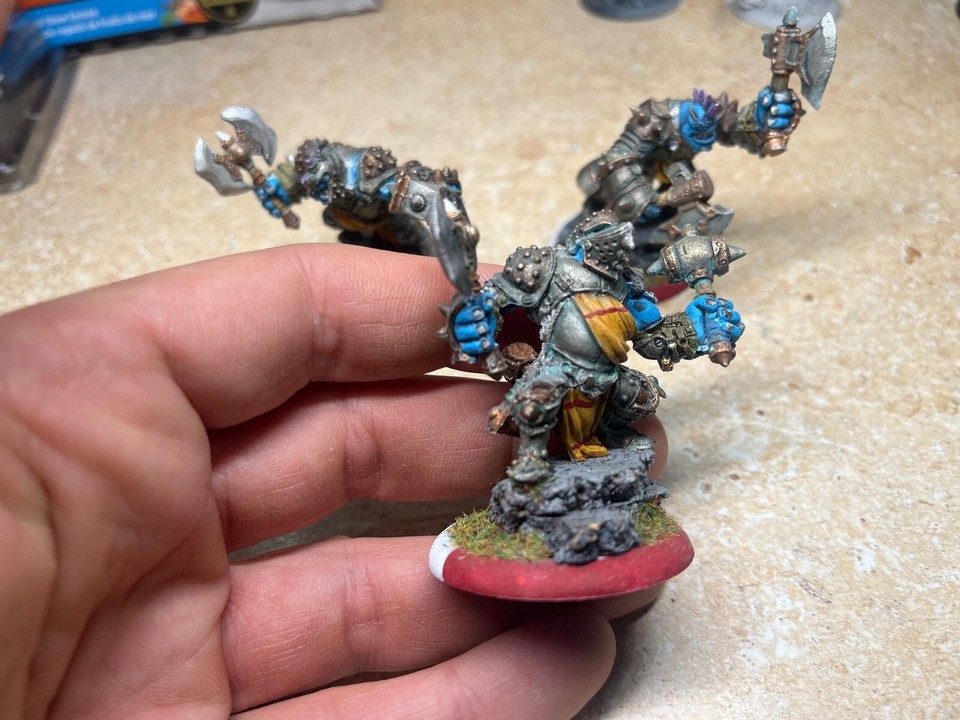 Warmachine Storm of the North Mk4 Trollkin Champions x3 Painted ...