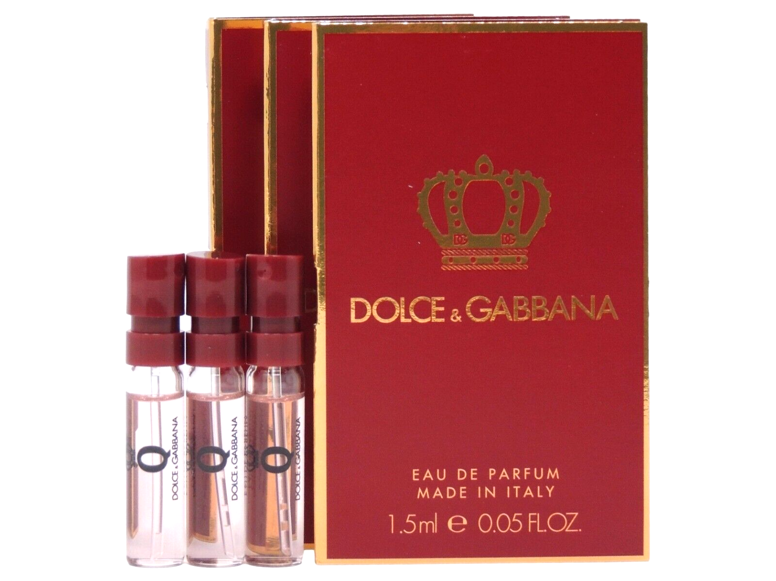 D&G DOLCE & GABBANA Q EDP 1.5ml .05fl oz x 3 PERFUME SPRAY SAMPLE VIALS ...