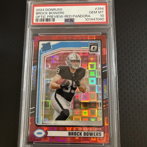 2024 Donruss Optic Preview Red Pandora Prizm Brock Bowers Rated Rookie ...