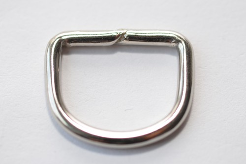 D-Ring Ringe Schlaufe für Gurtband bis 20 mm, vernickelt, Eisen ...