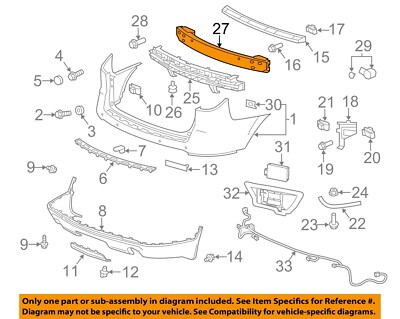 GM OEM 13-17 Acadia Limited Rear Bumper Bumper Components-Impact Bar ...