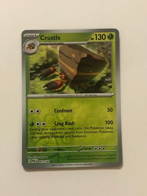 Pokemon Card Paradox Rift Reverse Holographic Crustle 007/182 Near Mint ...