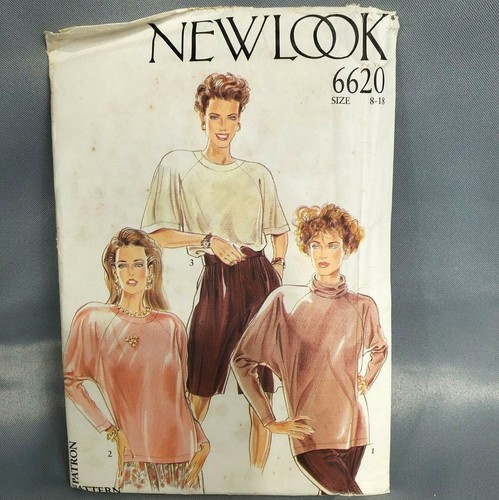 Vintage New Look Pattern 6620 Stretch Top Misses 8 10 12 14 16 18 UNCUT ...