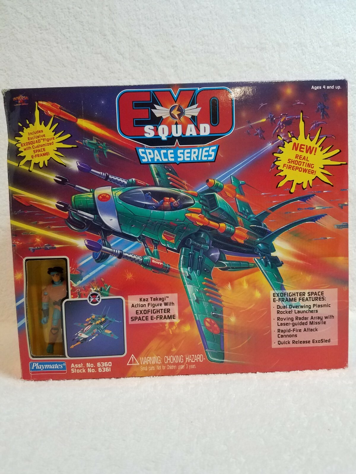 EXO SQUAD SPACE SERIES KAZ TAKAGI Action Figure with EXOFIGHTER SPACE E ...