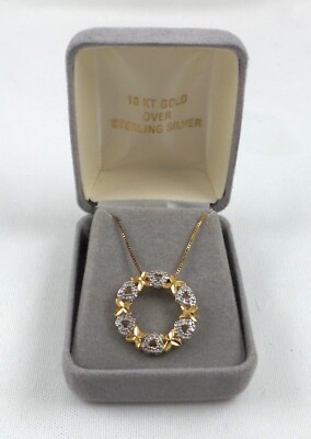Ross Simons Gold over Sterling Diamond Accent XO Love Heart Necklace ...