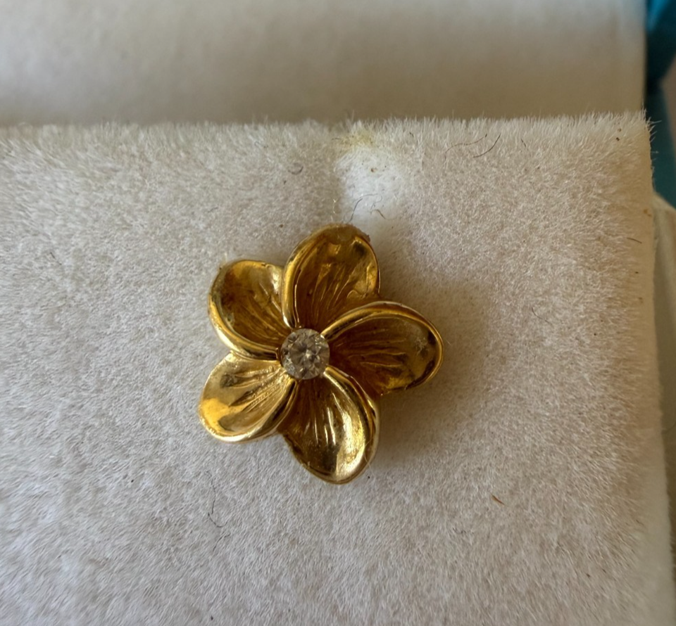 Maui Divers Plumeria Stud Collection Diamond Fine Jewelry 14k Gold 11mm ...