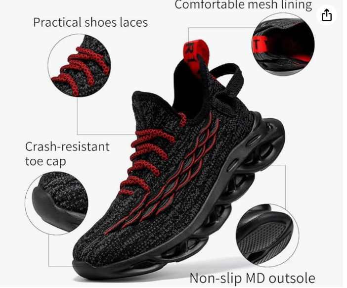 Vitike Boys Girls Kids' Sneakers Knitted Mesh Sports Shoes Breathable ...