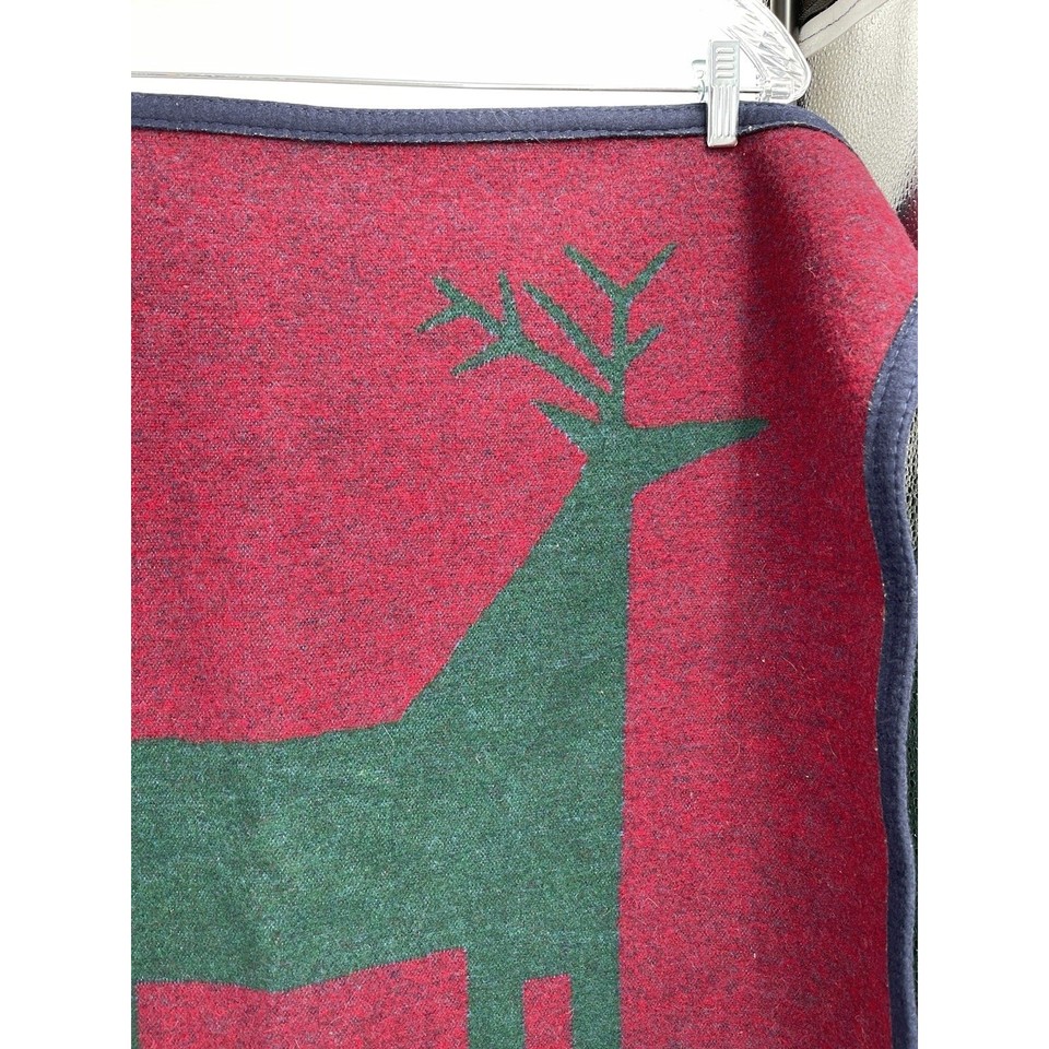 Pendleton Woolen Mills Blanket Holiday Deer Stars Green Red | eBay