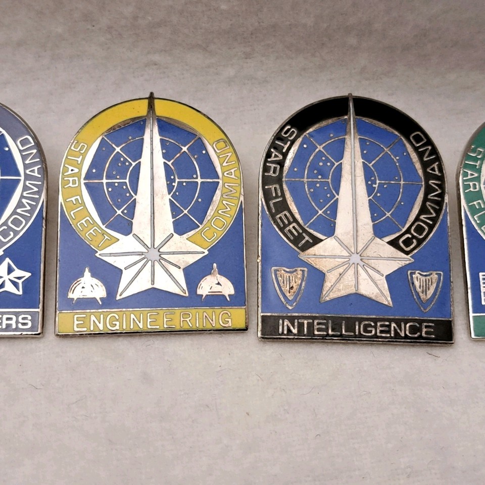 STAR TREK Pin BADGE STARFLEET COMMAND Colonial Ops VNTG 1985 Licensed ...