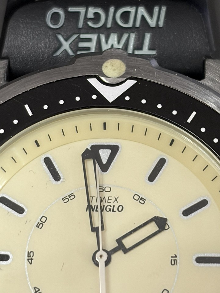 RARE VINTAGE 1995 TIMEX INTREPID 46mm MEN’S WATCH DIVER-STYLE INDIGLO ...