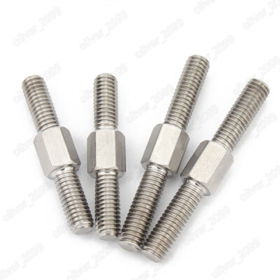 304 Stainless Steel Hex Head Double End Studs Rods Right Left hand ...