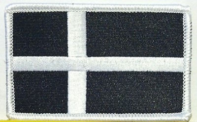 DENMARK Tactical Flag Iron-On Patch Black & White Biker Military Emblem ...