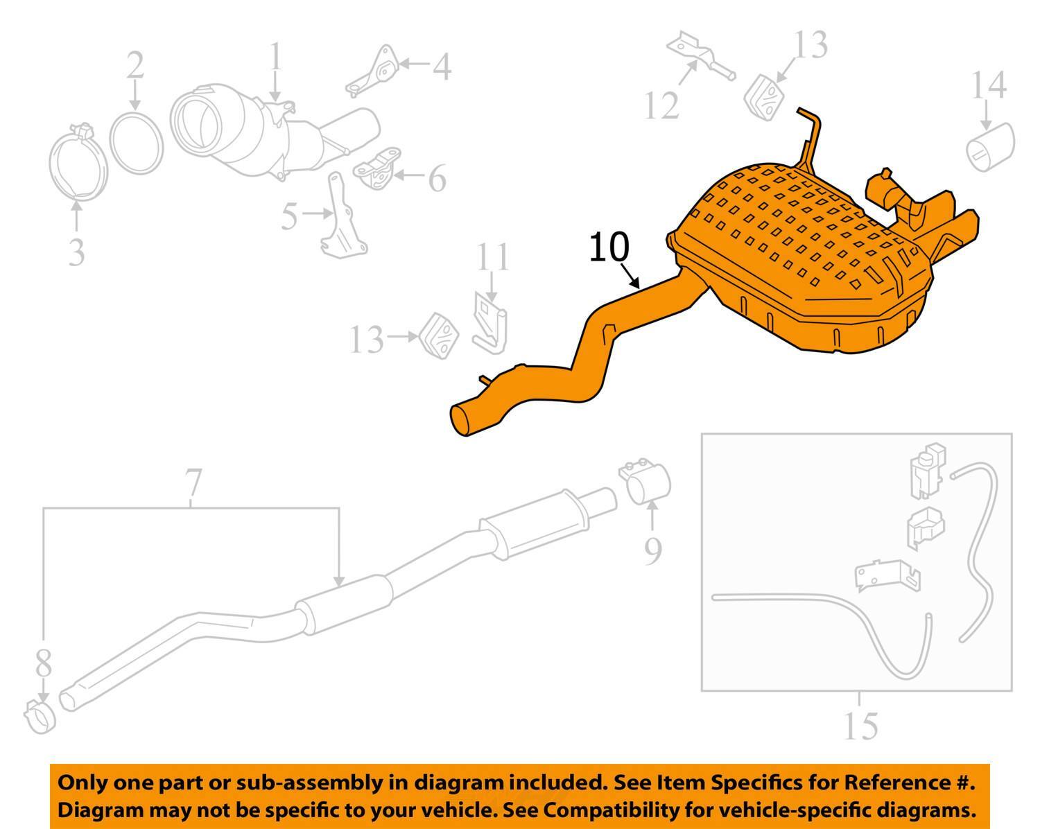 BMW Rear Muffler with Exaust Flap Part Number - 18307646431 | eBay