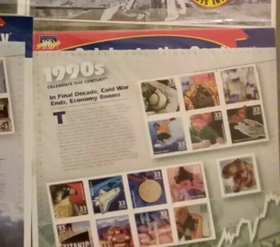 USPS Sealed Celebrate the Century 1990s Full mint sheet of 15 stamps ...