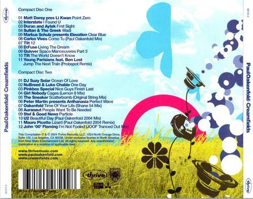 Creamfields 2004 by Paul Oakenfold (CD, Aug-2004, 2 Discs, Thrive ...