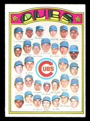 1972 TOPPS OPC O PEE CHEE BASEBALL MLB #192 CHICAGO CUBS UNMARKED TEAM ...