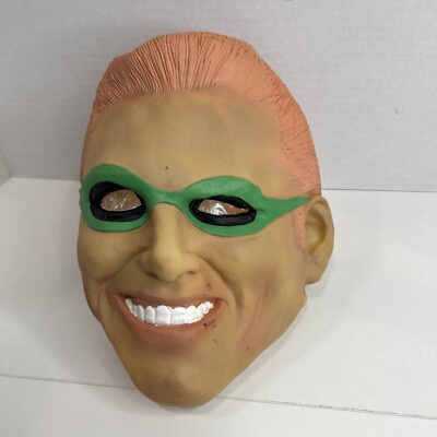 Vintage 1995 Rare Batman Forever RIDDLER Latex Rubber Halloween Mask DC ...