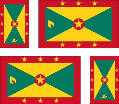 4x grenada flag decals sticker bike car vinyl helmet | eBay UK