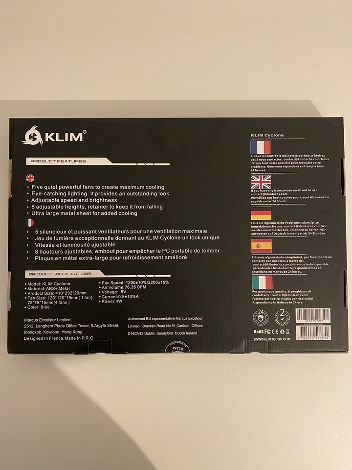 Brand New KLIM Cyclone Laptop Cooling Pad (Blue Lights) | eBay