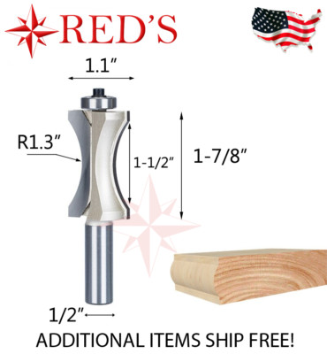 Tideway Carbide PRO LC06042408 1-1/2" Convex Edging Bit 1/2" shank ...