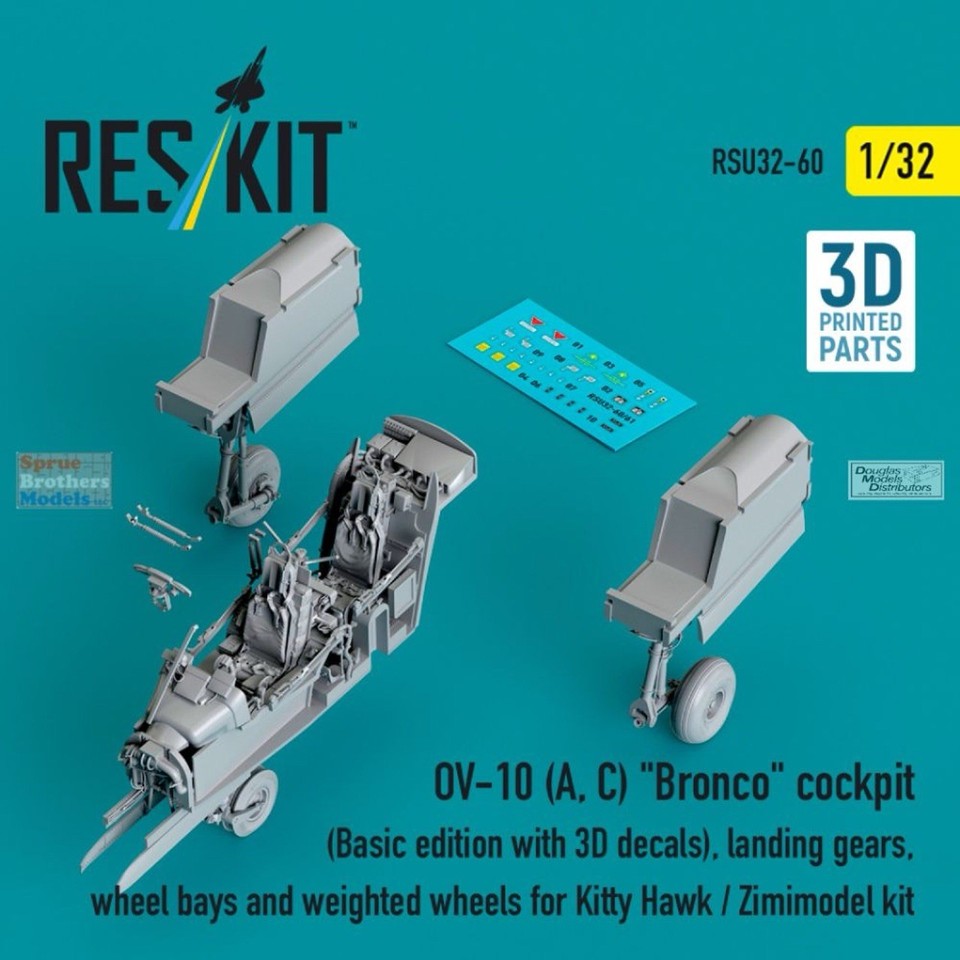 1/32 ResKit #320060 OV-10A/C Bronco Cockpit, Wheels, Wheel Bay & Gear ...
