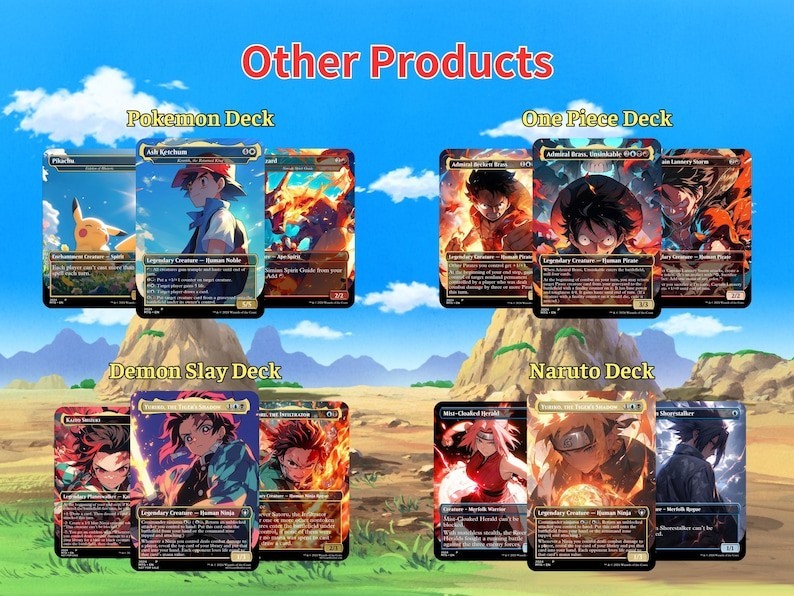 Anime Martial Arts Inspired Commander Proxy Deck – 100 Card Custom MTG ...