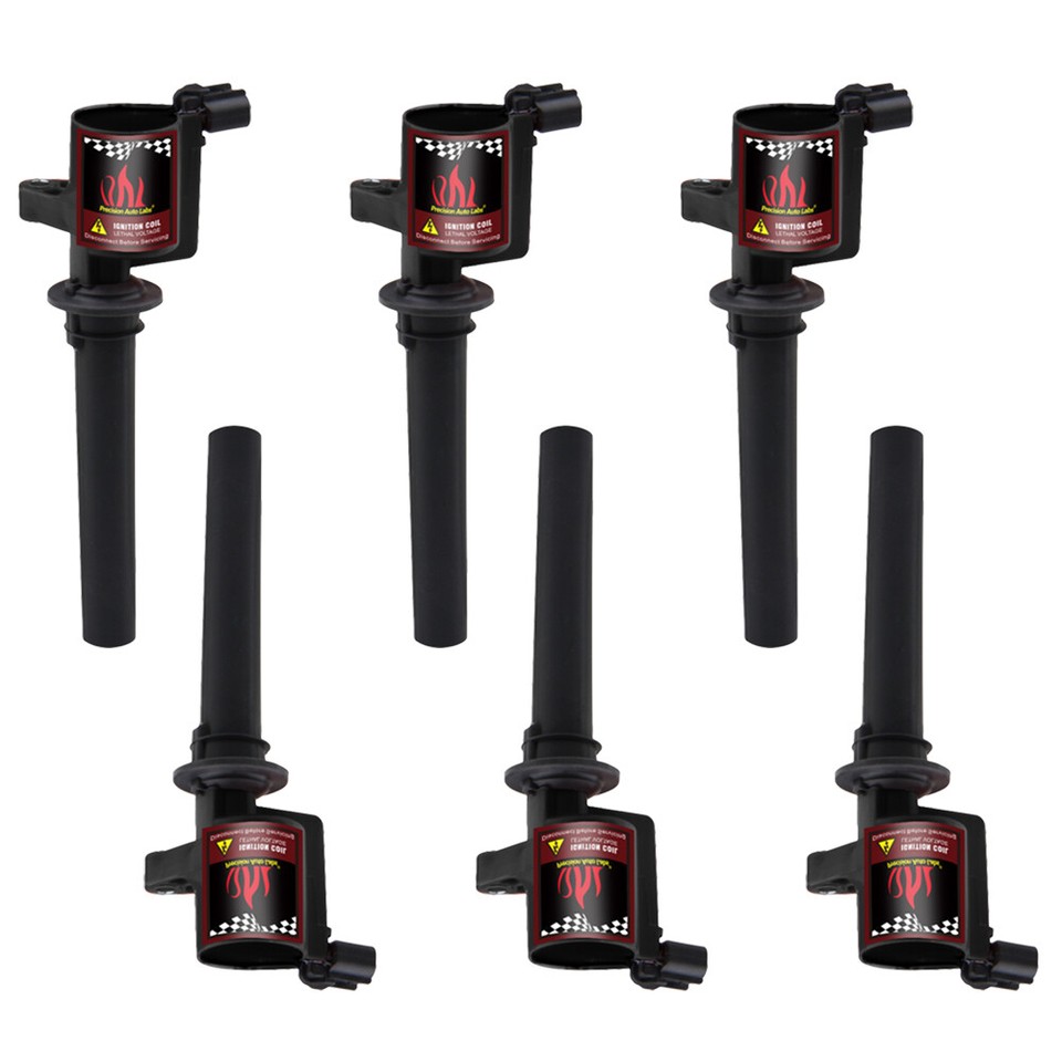 Pack 6 Ignition Coil Platinum Spark Plug For 2003-2008 Ford Escape 3.0L ...