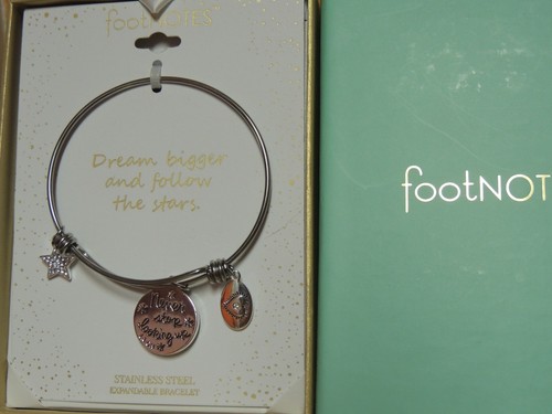 Footnotes Bracelet Dream Bigger and Follow the Stars expandable ...