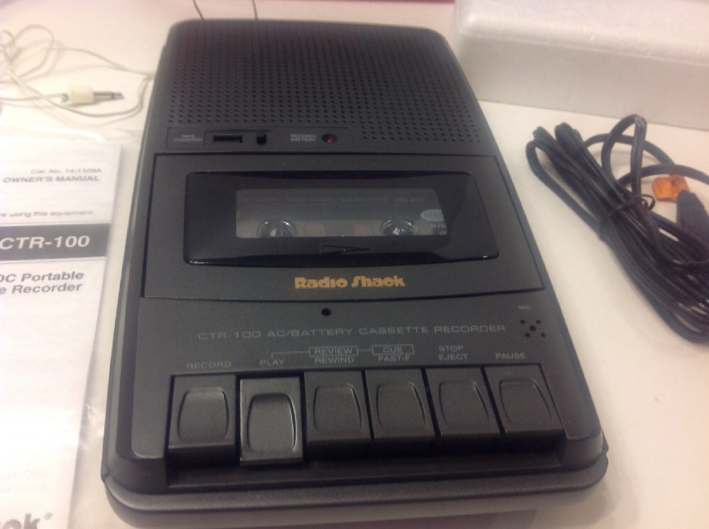 RadioShack CTR-100 Cassette Recorder with box - excellent condition ...