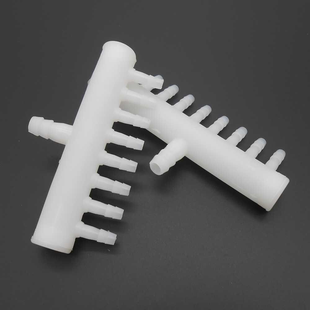 2Pc 8mm 1 inlet 8 Outlets Exhaust Air Gas Water Pipe Tap For Aquarium ...