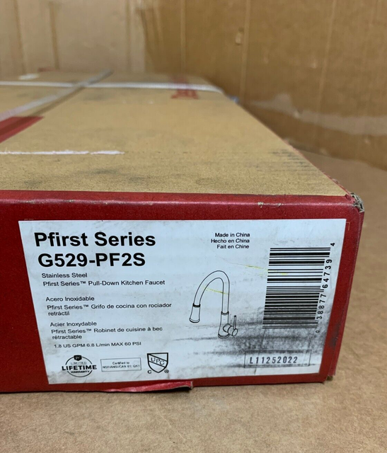 Pfister G529-pf2s Pfirst Single Handle Kitchen Faucet Stainless Steel ...