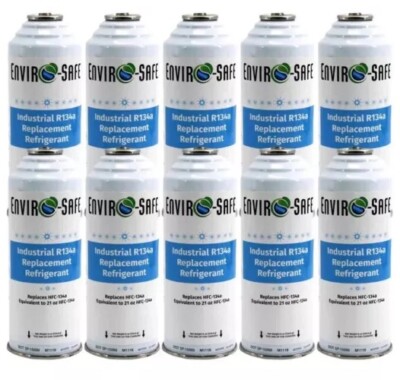R 134a Refrigerant Replacement Cans- Coldest Refrigerant for Auto - 10 ...