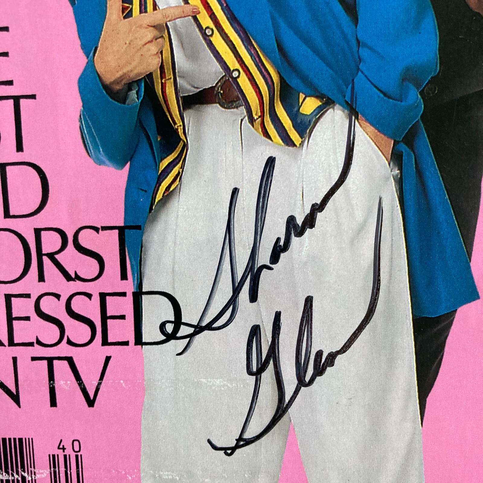 Sharon Gless Signed TV Guide October 5 1991 Best Dressed Label residue ...