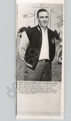 Pennsylvania University COLLEGE Football Player BOB ODELL Sport 1965 ...