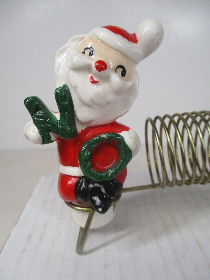 Vintage NAPCO Christmas Ceramic Santa & Mrs Claus NOEL S&P Set w Rare ...