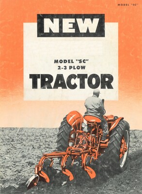 J.I. CASE Model SC 2 3 Plow Tractor Sales Brochure Case Eagle Hitch PTO ...